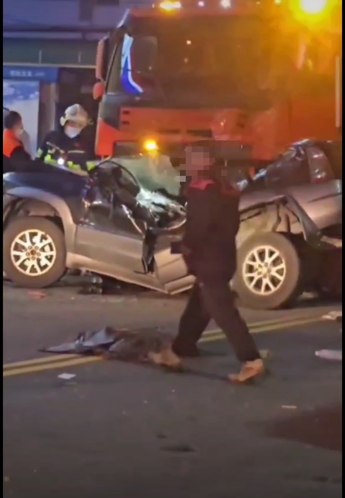 台東尚武中油站外晚間三車追撞 1人OHCA送醫、北上車道一度封閉